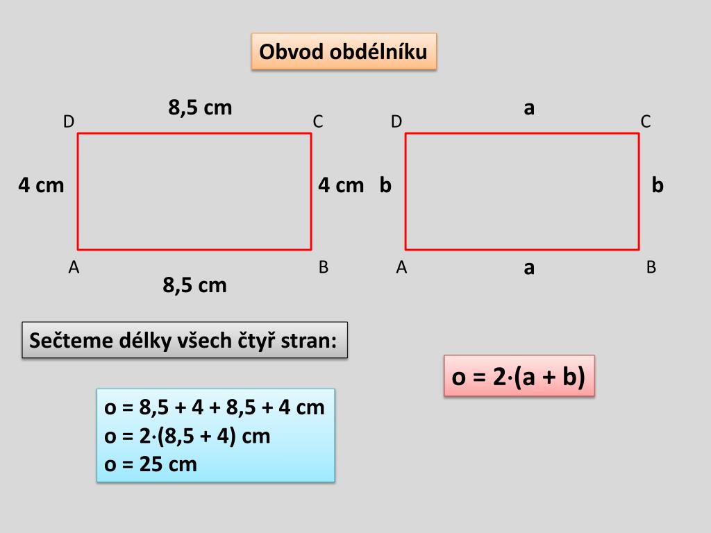 PPT - Obvod (trojúhelník, obdélník, čtverec) PowerPoint Presentation ...