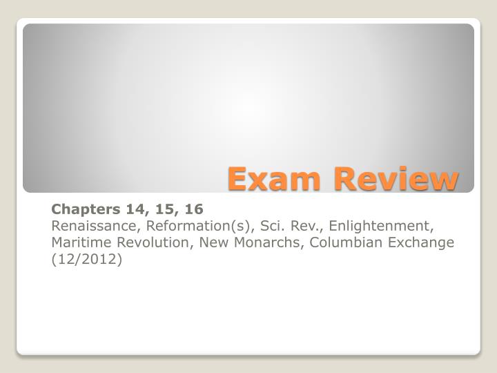 PPT - Exam Review PowerPoint Presentation, free download - ID:3478581