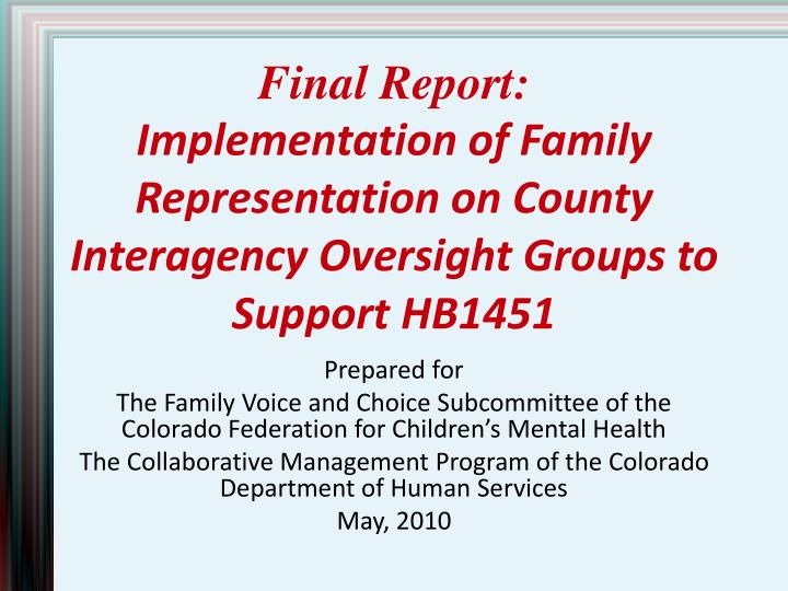 PPT - Final Report: PowerPoint Presentation, free download - ID:3478749