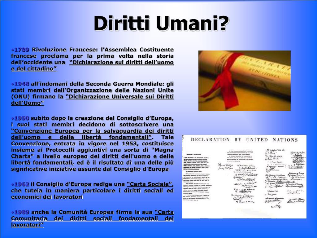 PPT - LA CARTA DEI DIRITTI FONDAMENTALI DELL’UNIONE EUROPEA PowerPoint ...