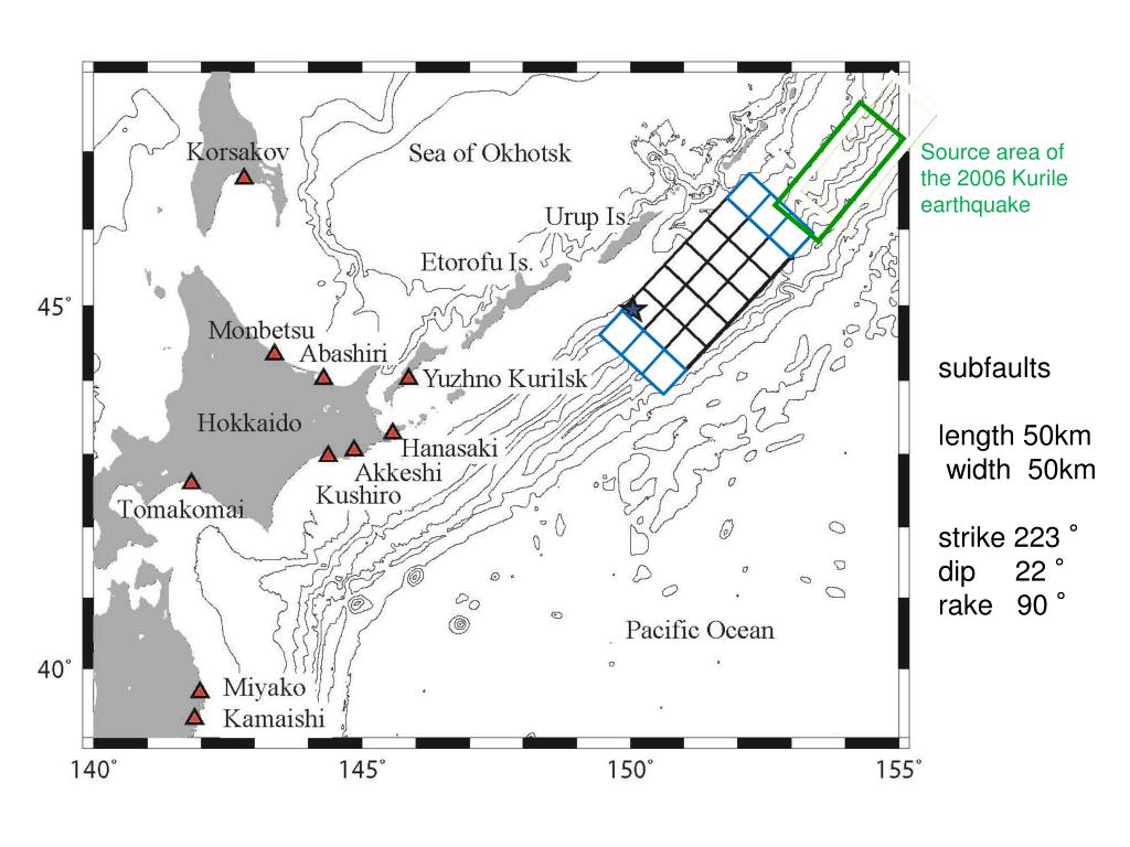 PPT - Tsunami analyses of great interplate earthquakes along the ...