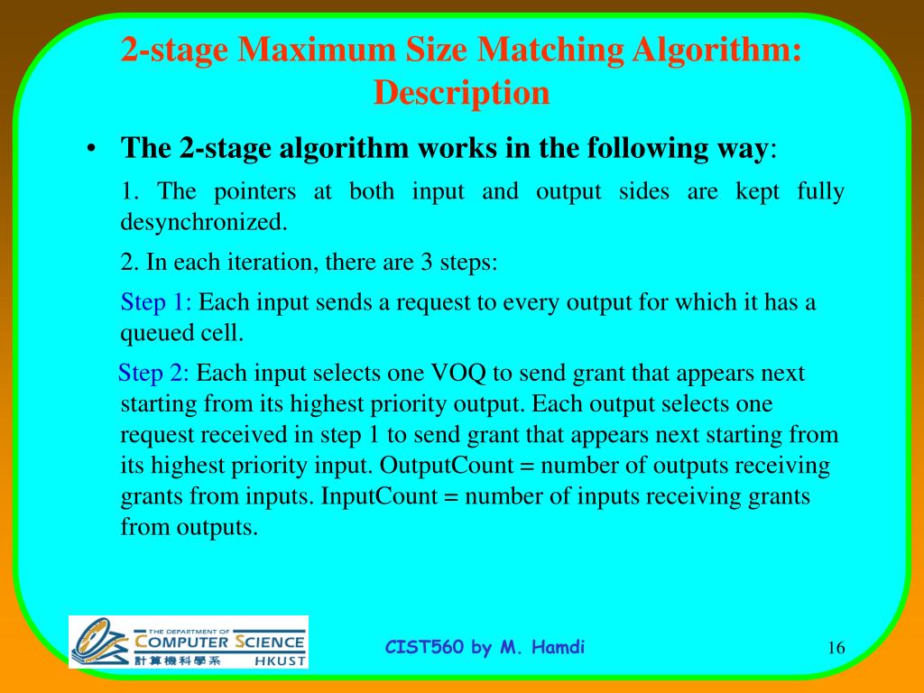 Ppt Packet Schedulingarbitration In Virtual Output Queues Maximal Matching Algorithms Part