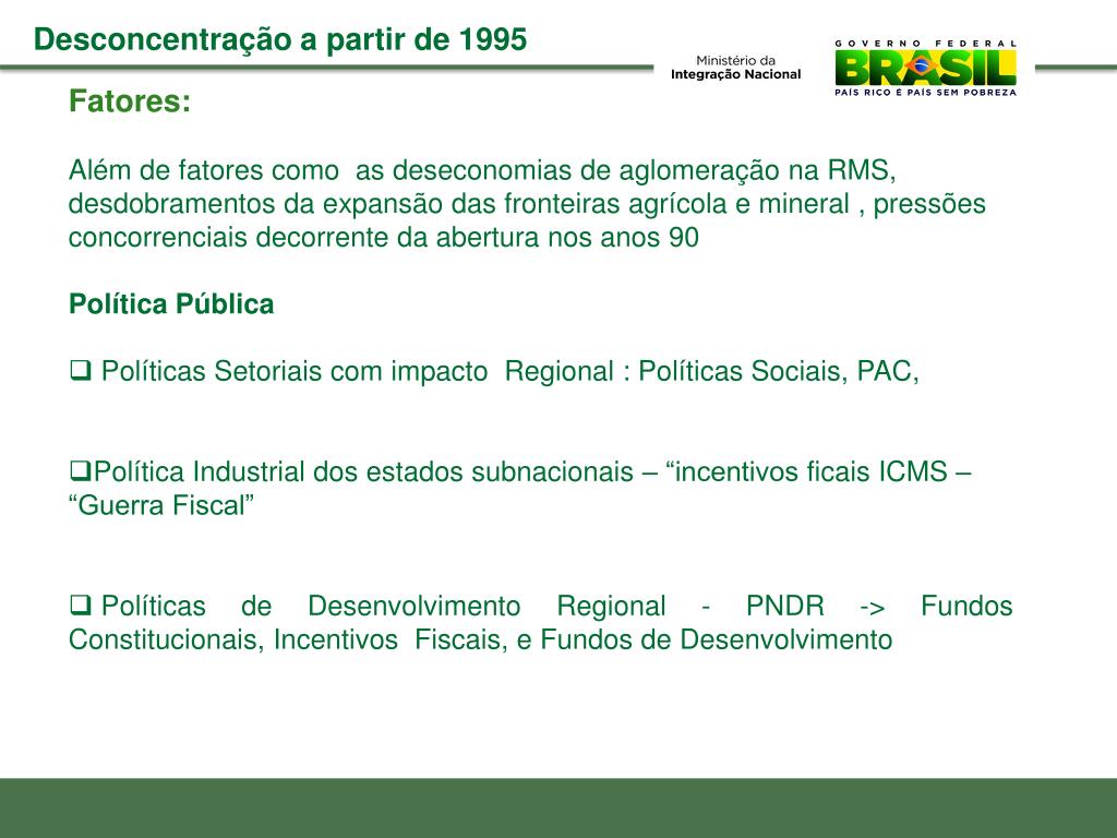 PPT - Politica Nacional de Desenvolvimento Regional PNDR PowerPoint ...