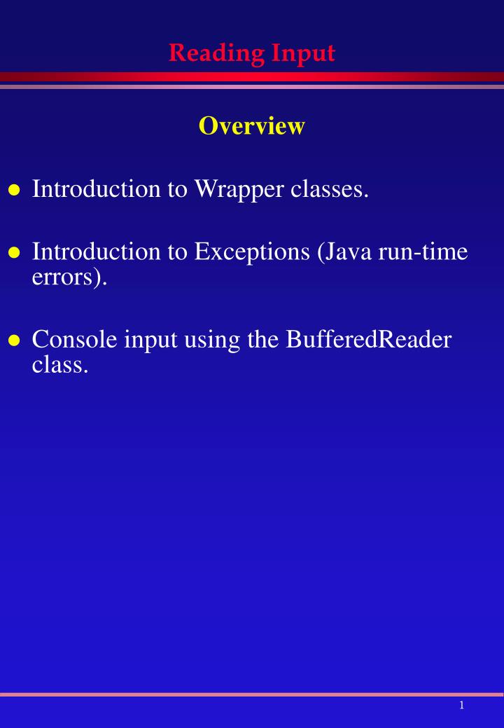 PPT - Reading Input PowerPoint Presentation, free download - ID:3480029