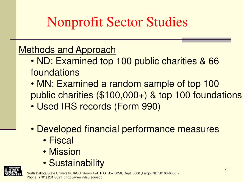 PPT - Nonprofit Sector in North Dakota: Challenges and Opportunities ...