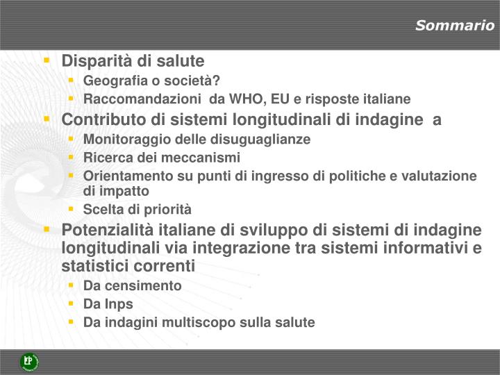 PPT - Sommario PowerPoint Presentation, free download - ID:3480880
