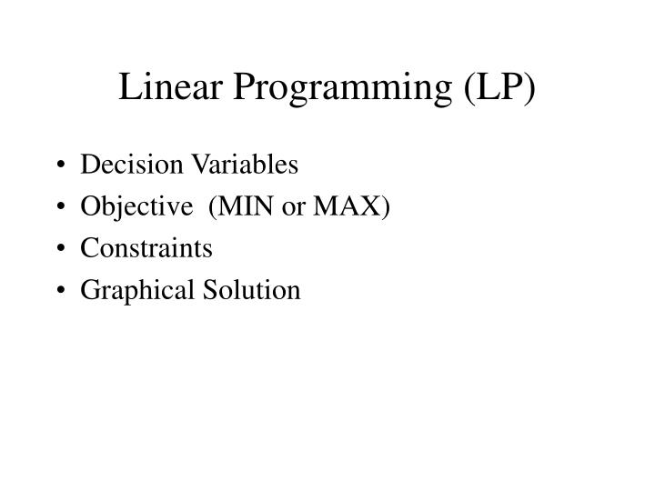 Ppt Linear Programming Lp Powerpoint Presentation Free Download Id3480928