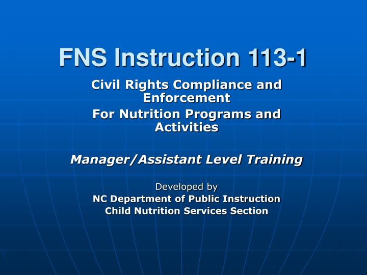 PPT - FNS Instruction 113-1 PowerPoint Presentation, free download - ID ...