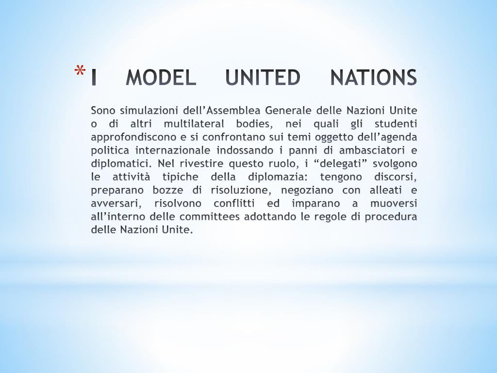 PPT - IMUN Italian Model United Nations PowerPoint Presentation, free ...