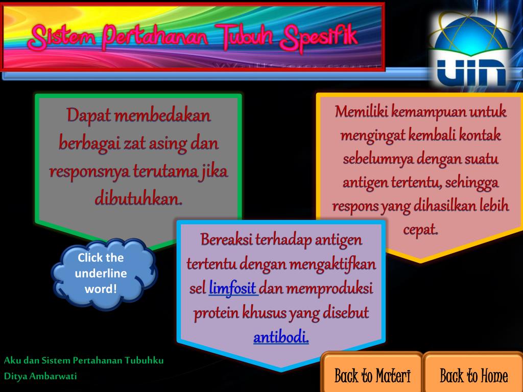 PPT - Aku dan Sistem Pertahanan Tubuhku By: Ditya Ambar PowerPoint Presentation - ID:3482670