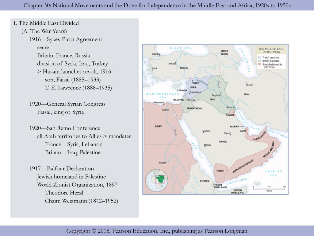 PPT - I. The Middle East Divided II. The Challenge to Colonial Rule in ...