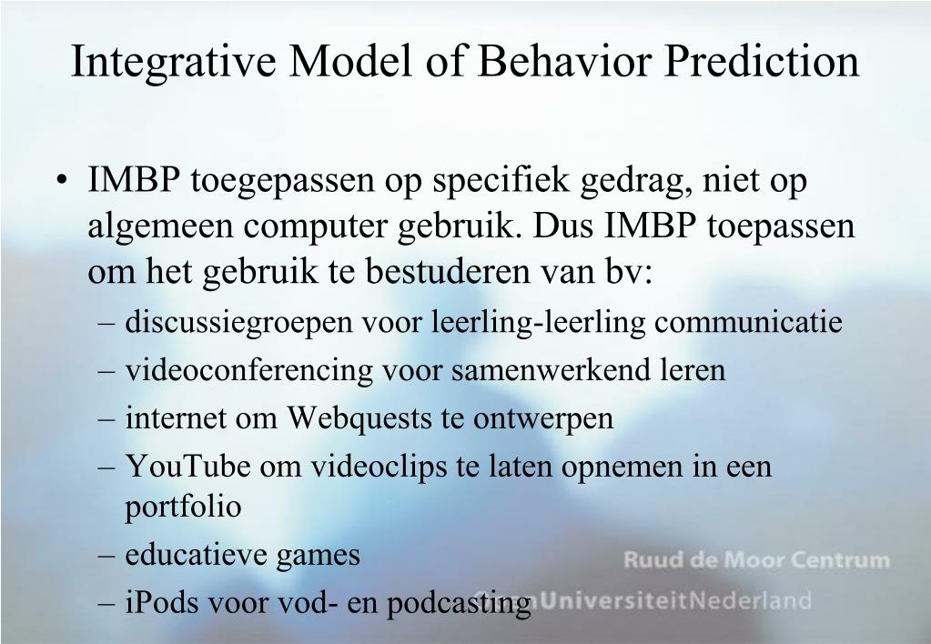 Ppt Adopting The Integrative Model Of Behavior Prediction Powerpoint