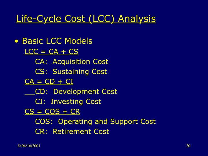 PPT - Logistics Systems Engineering System Cost Analysis, Part II ...