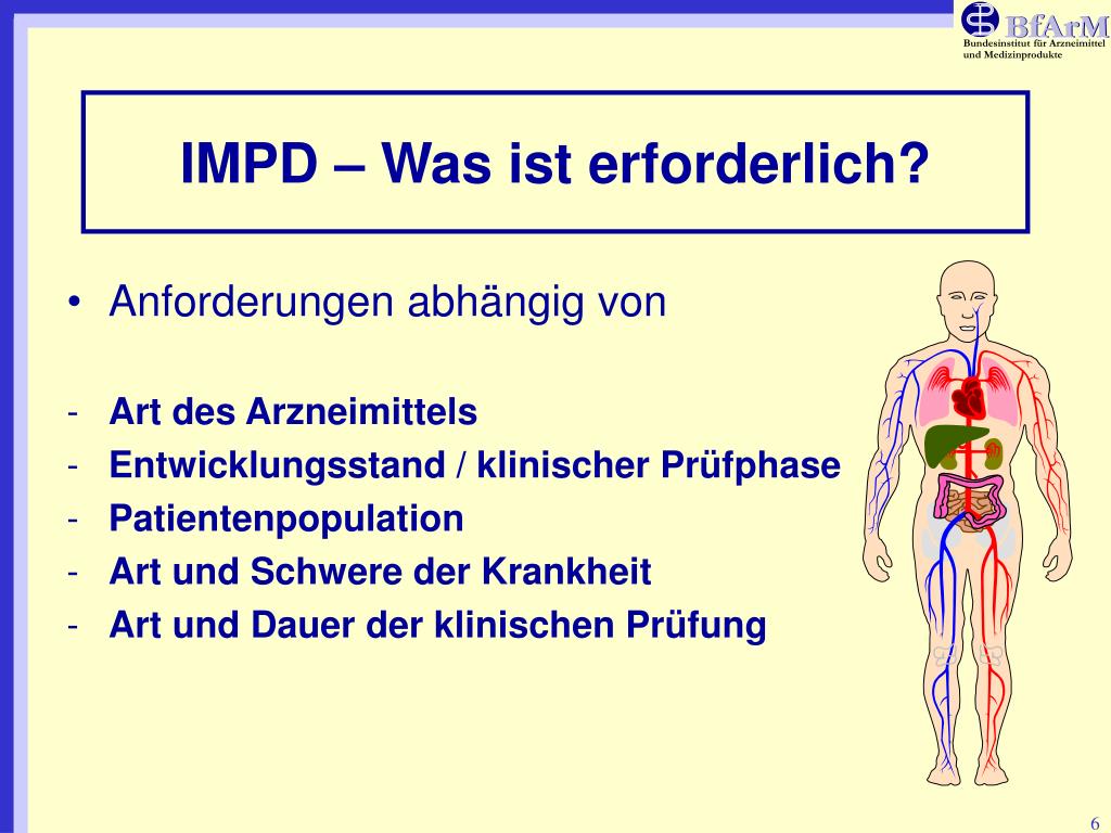 PPT - IMPD: CMC-Teil bei Phase I-Studien im Vergleich zu Phase II und ...