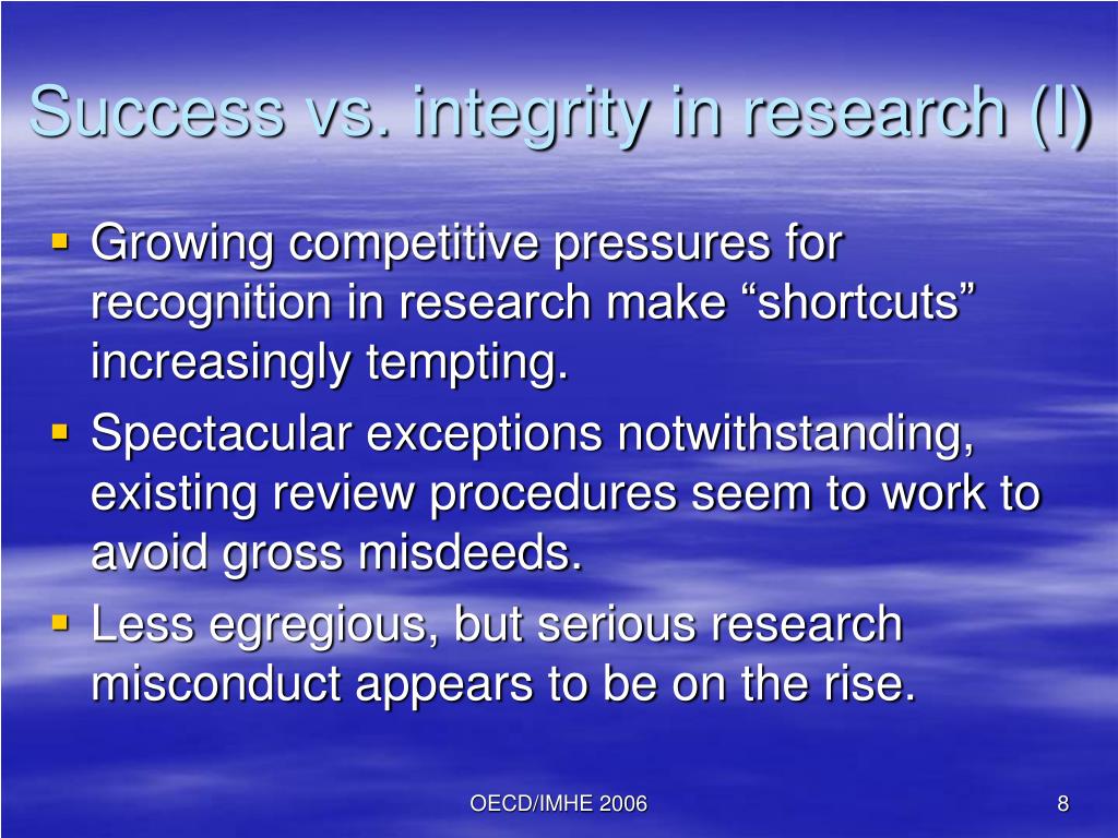 PPT - Values, Ethics, and Research: Commerce, Politics, Integrity, and ...