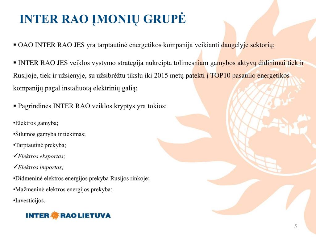 PPT - Elektros energijos importas - konkurentas vietinei gamybai ...