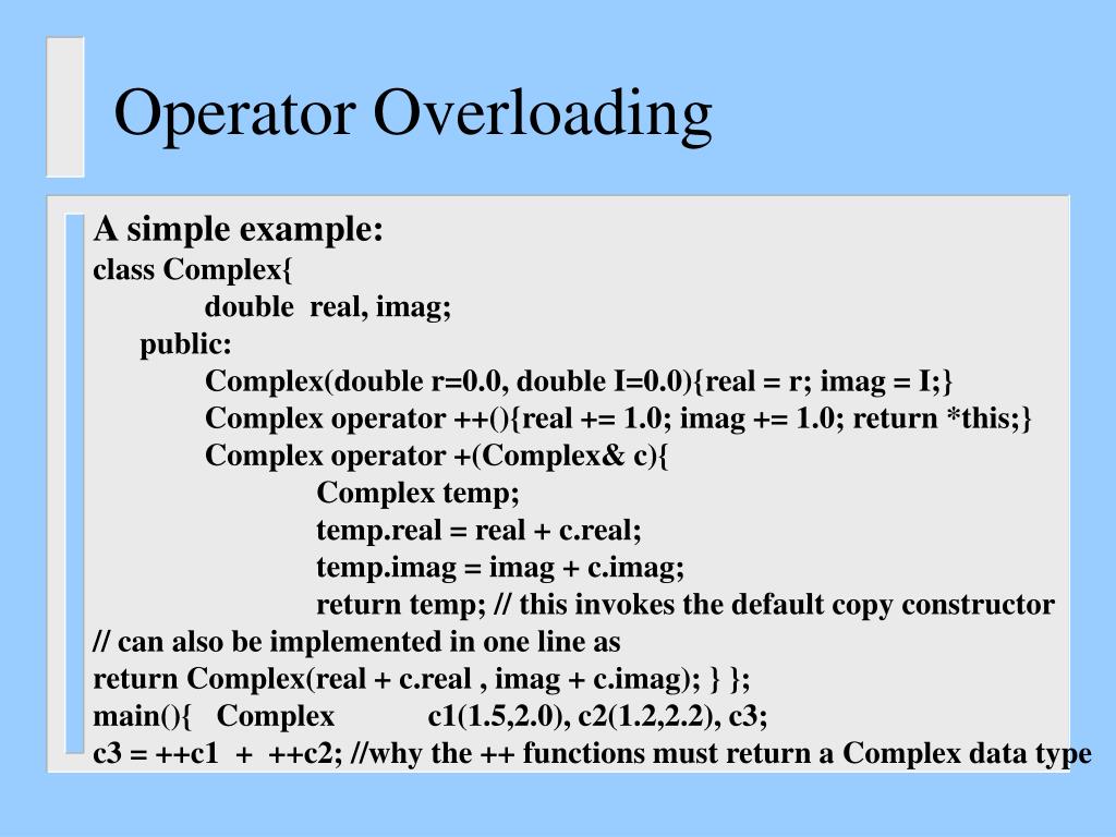 PPT - Operator Overloading PowerPoint Presentation, free download - ID ... PPT - Operator Overloading PowerPoint Presentation, free download - ID ...