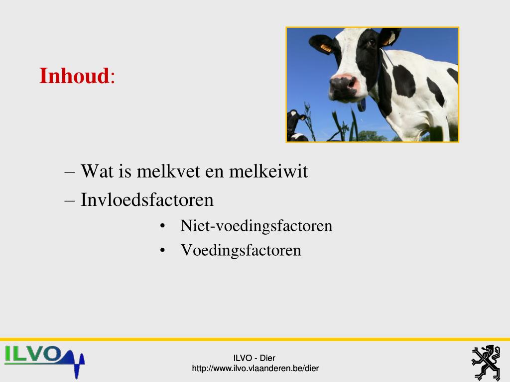 PPT - ADLO-Demo project: “ Vet en eiwit in de melk: sturen vanuit het ...