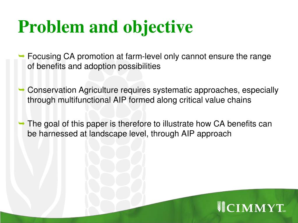 PPT - Extending Conservation Agriculture benefits at landscape through ...