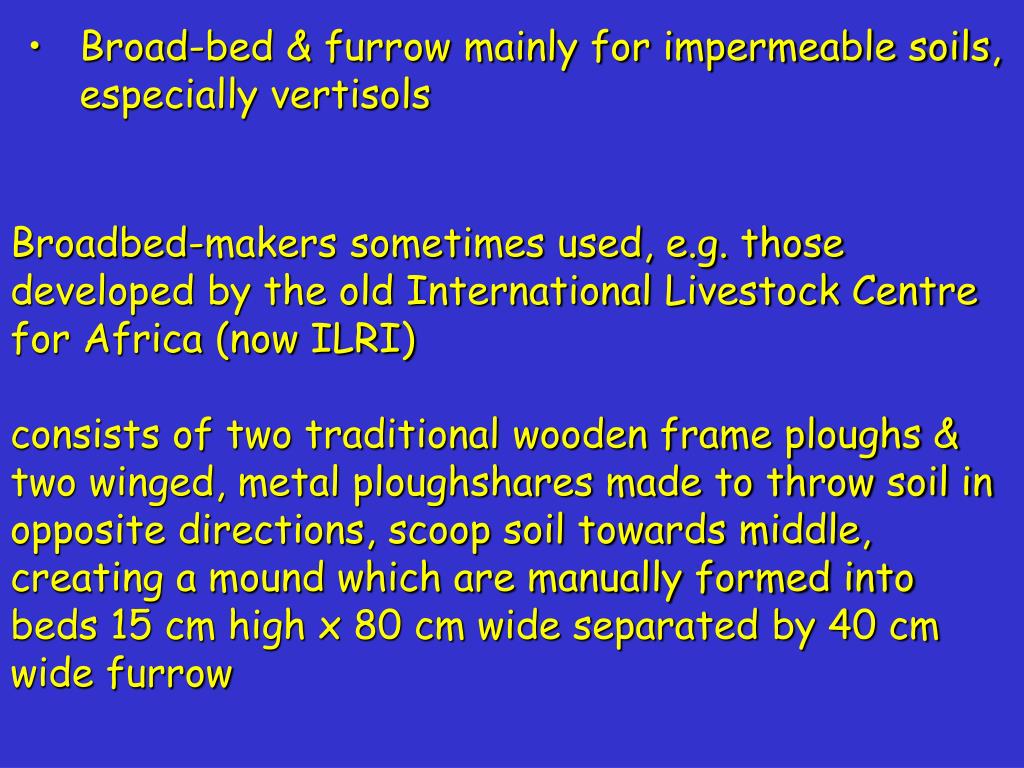 PPT - CONTOUR RIDGES and NARROW & BROAD BASED TERRACES Ridge & furrow ...