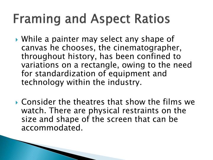 PPT - Looking at Movies, Chapter 6: Cinematography PowerPoint ...