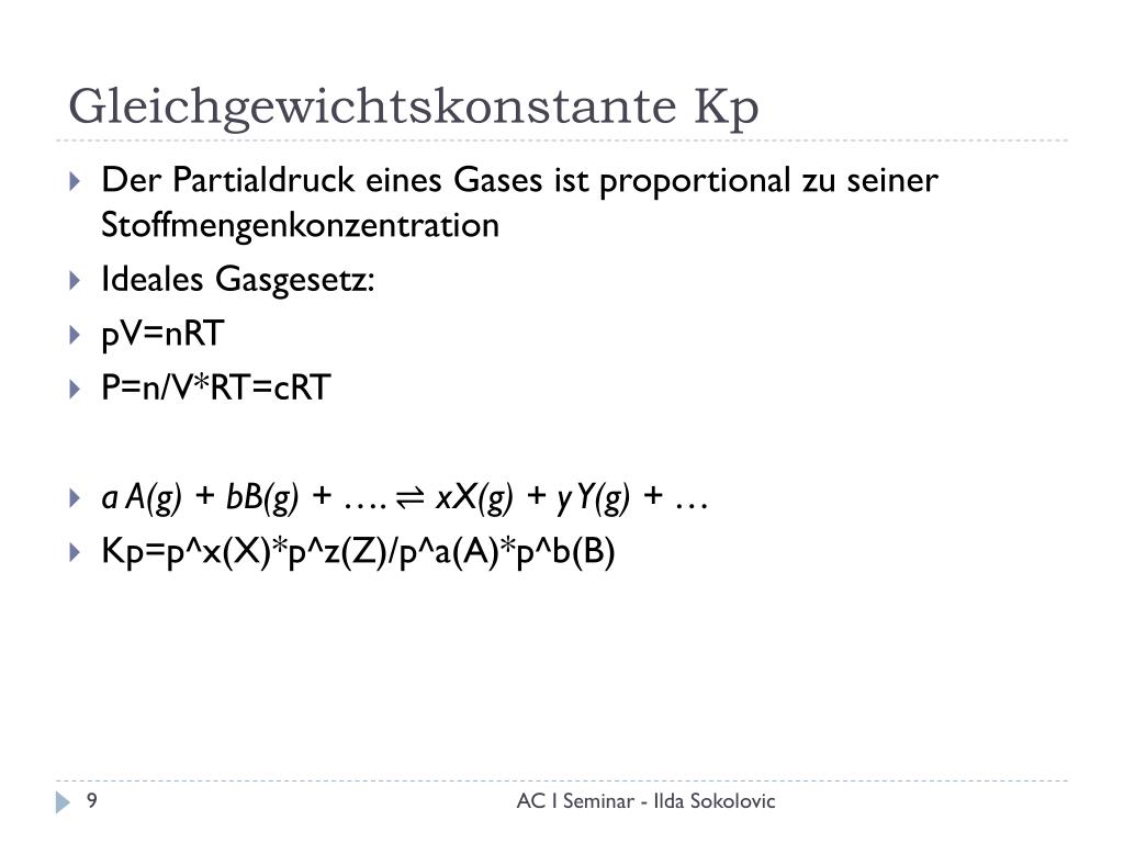PPT - Massenwirkungsgesetz Chemisches Gleichgewicht PowerPoint ...