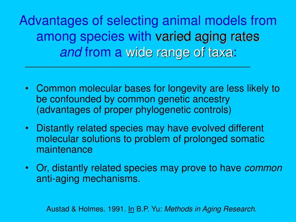PPT - Naturally Long-lived Animal Models for the Study of Slow Aging ...