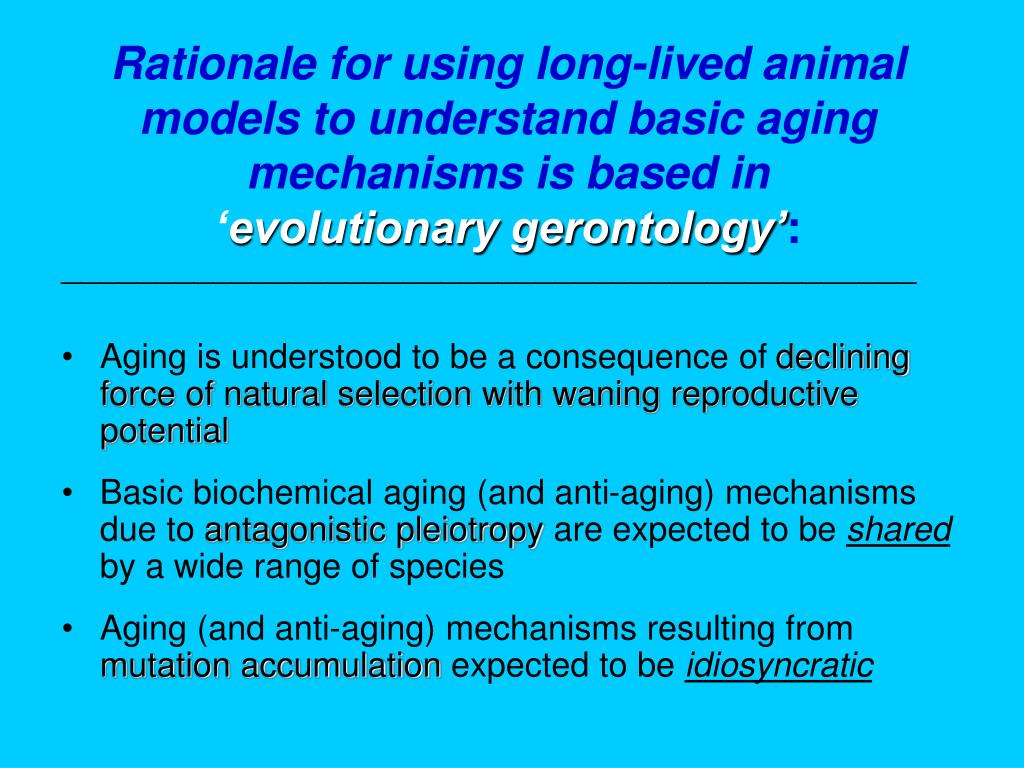 PPT - Naturally Long-lived Animal Models for the Study of Slow Aging ...