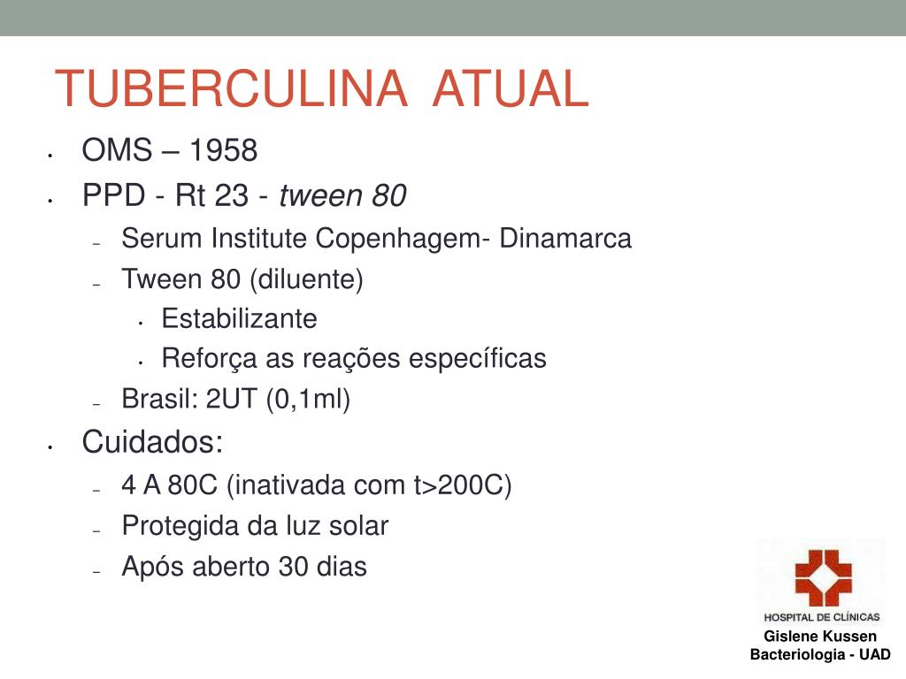 PPT - Prova tuberculínica: uma peça chave para iltb em hiv PowerPoint ...