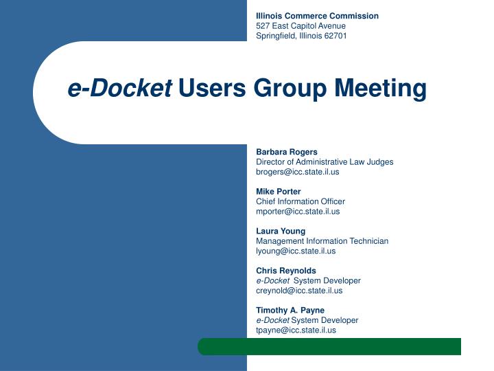 PPT - e-Docket Users Group Meeting PowerPoint Presentation, free ...