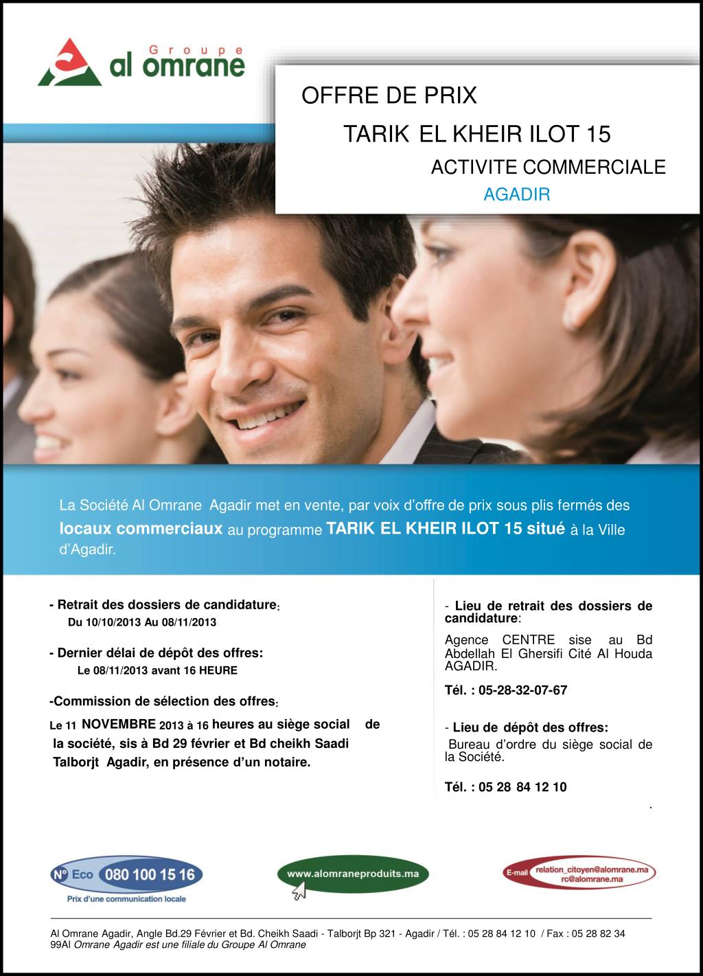 PPT - Offre de PRIX TARIK EL KHEIR ilot 15 PowerPoint Presentation ...