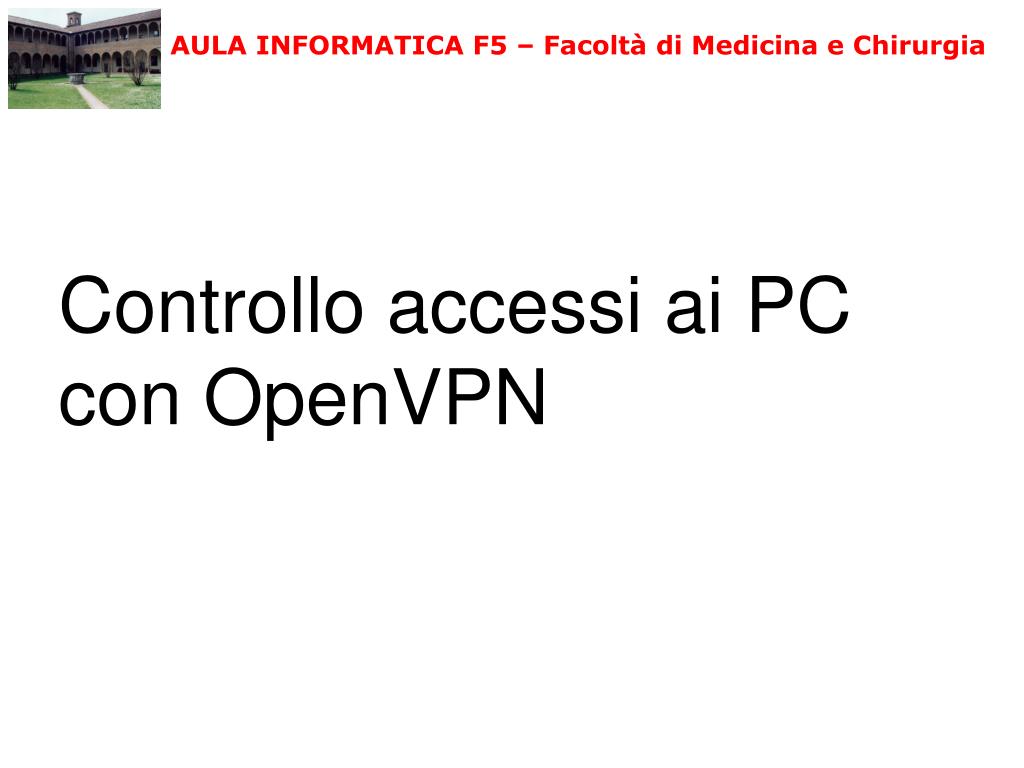 PPT - AULA INFORMATICA F5 – Facoltà di Medicina e Chirurgia PowerPoint ...