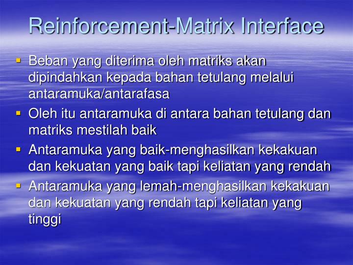 PPT - Reinforcement-Matrix Interface PowerPoint Presentation, free ...