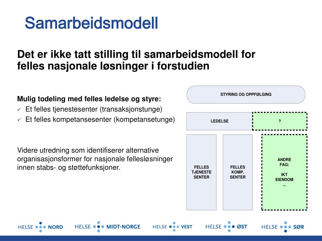 PPT - Stabs- og støttefunksjoner. Utredning av samarbeid på tvers av ...