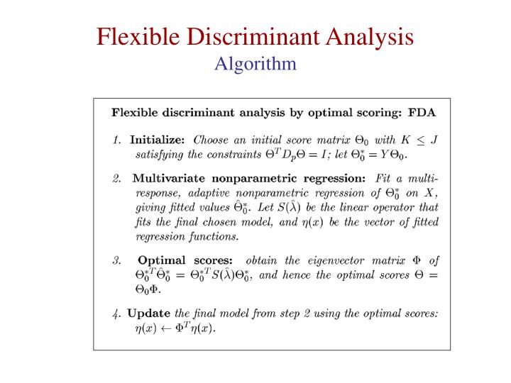 PPT - Flexible Discriminant Analysis by Optimal Scoring PowerPoint ...