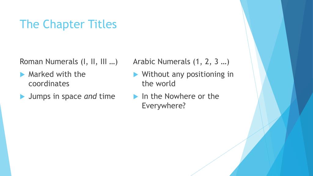 PPT - Narrative Perspective and the Function of the Chapter Titles in ...