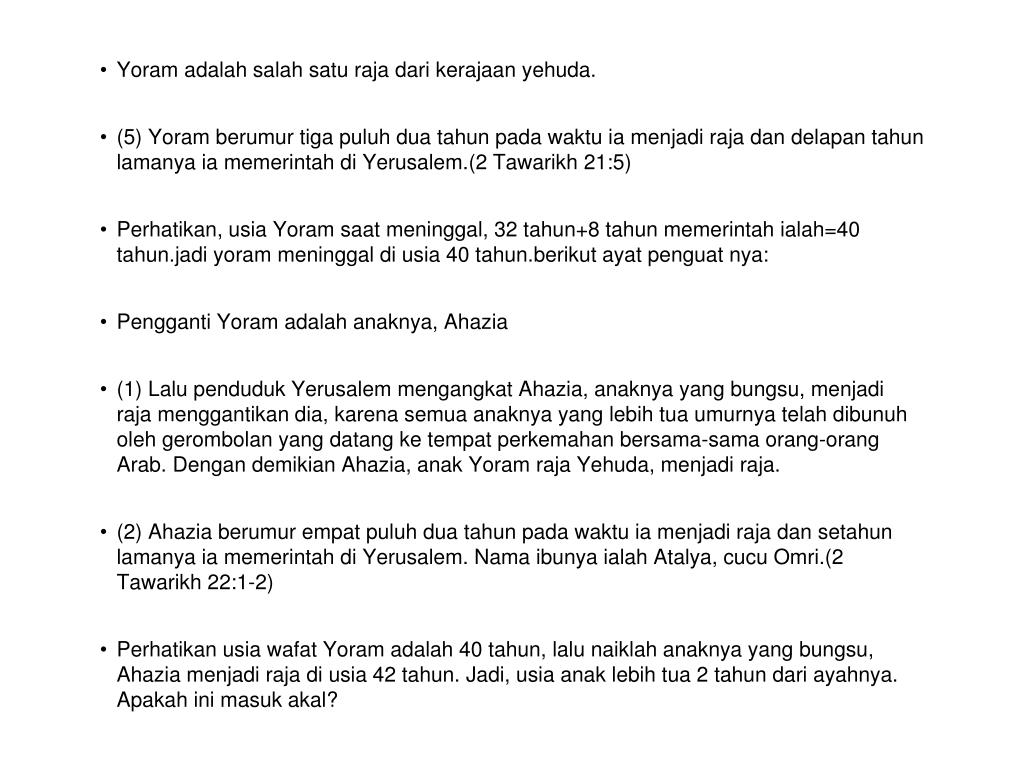 PPT - YOSAFAT DAN YORAM Kelas Alkitab Malam GPIB JEMAAT IMMANUEL ...