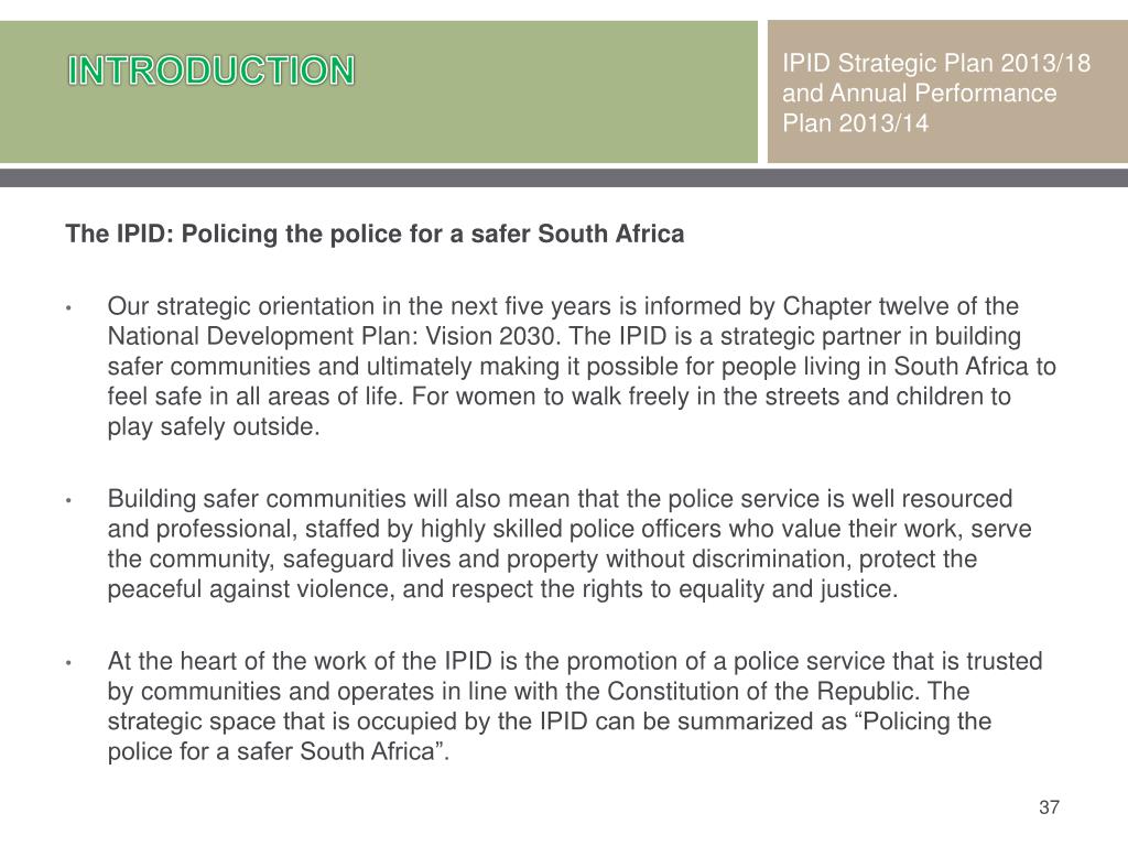 PPT - Independent Police Investigative Directorate (IPID) PowerPoint ...