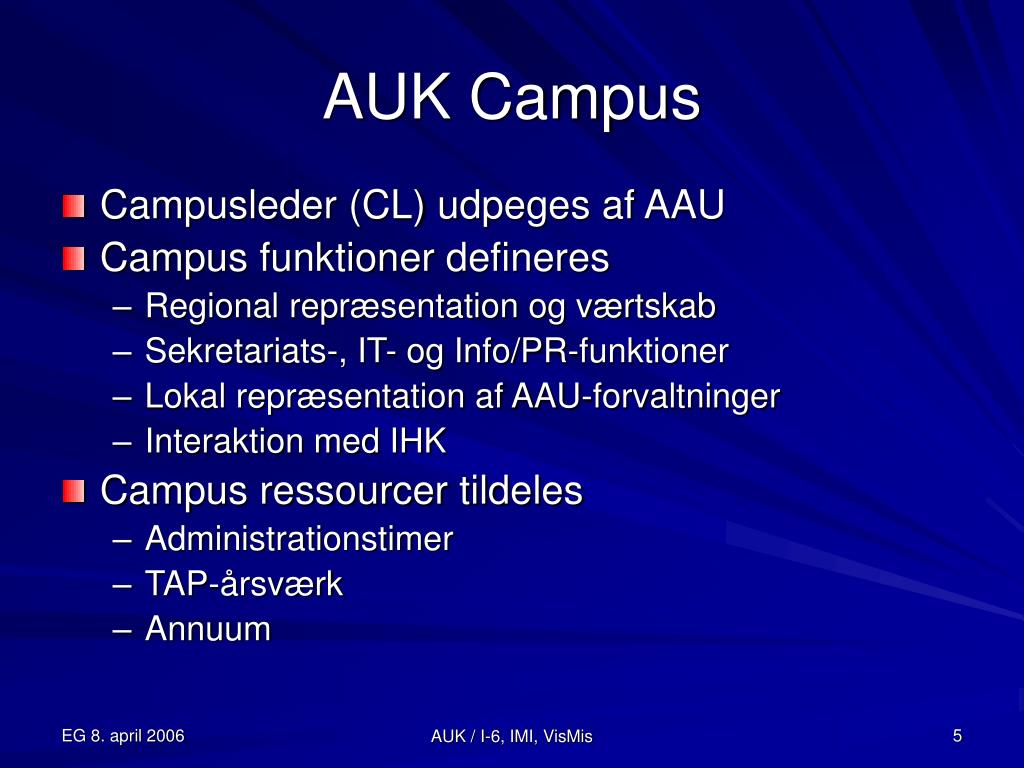 PPT - Vision, Mission og Planer for IMI og AUK PowerPoint Presentation ...