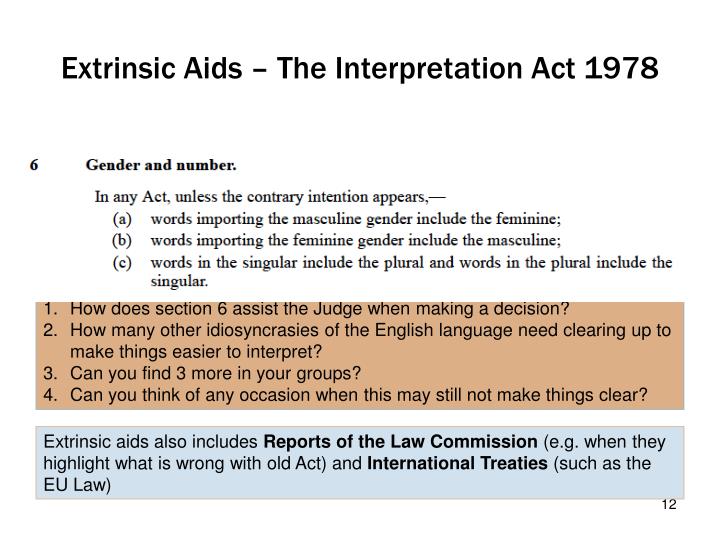 PPT - Statutory Interpretation - Aids PowerPoint Presentation - ID:3490971