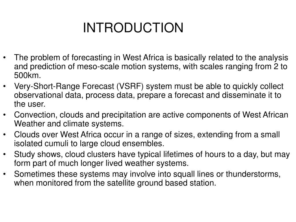 PPT - Enhancing Thunderstorm Forecasting in West Africa PowerPoint ...