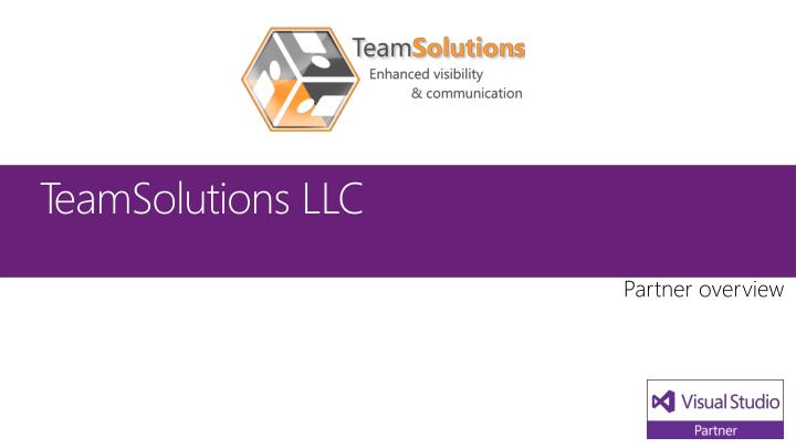 PPT - TeamSolutions LLC PowerPoint Presentation, free download - ID:3491262