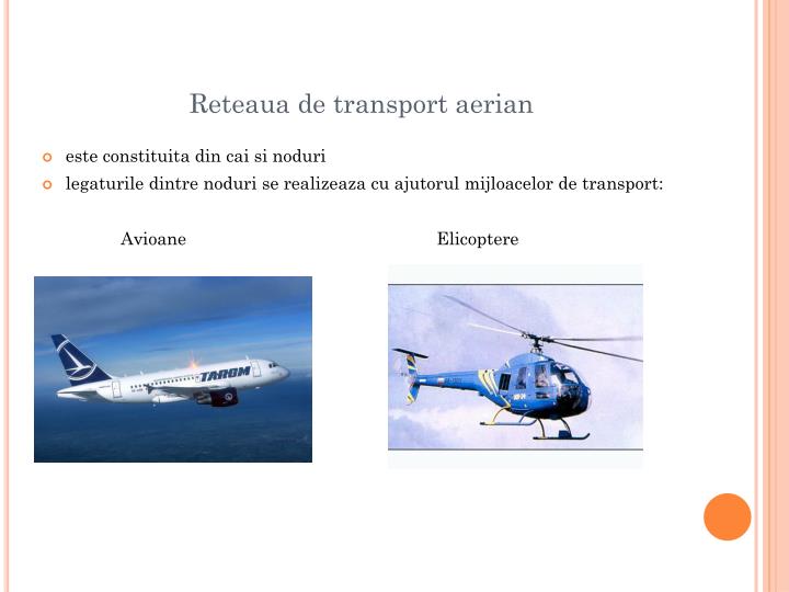 PPT - RETELE DE TRANSPORT AERIENE, PRIN CONDUCTE SI PRIN CABLU ...