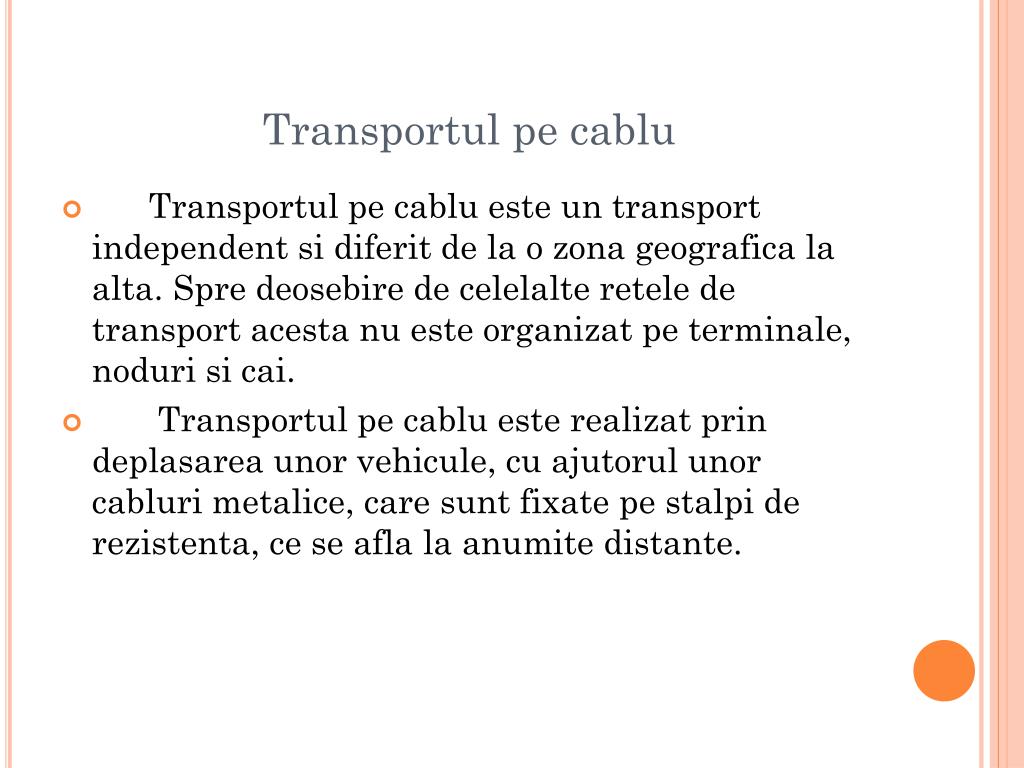 PPT - RETELE DE TRANSPORT AERIENE, PRIN CONDUCTE SI PRIN CABLU ...