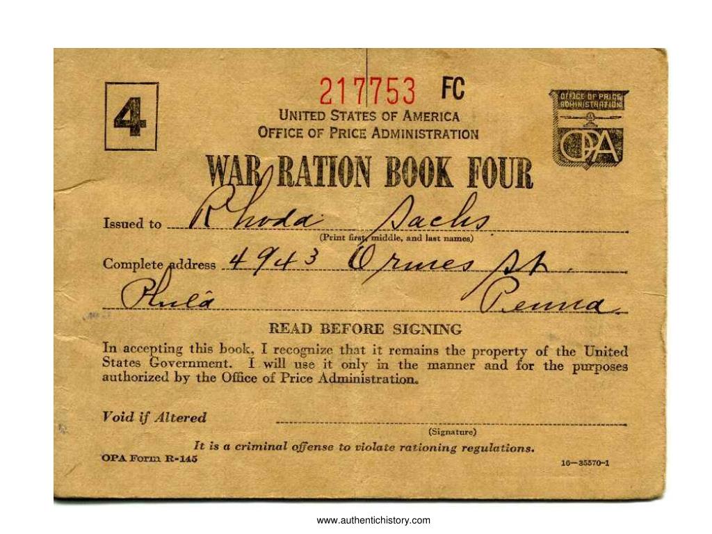 PPT - World War II on the Homefront: Women, Rationing & Propaganda ...