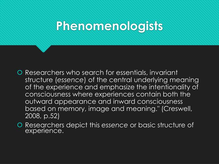 PPT - Phenomenological Research: “The Lived Experience” PowerPoint ...