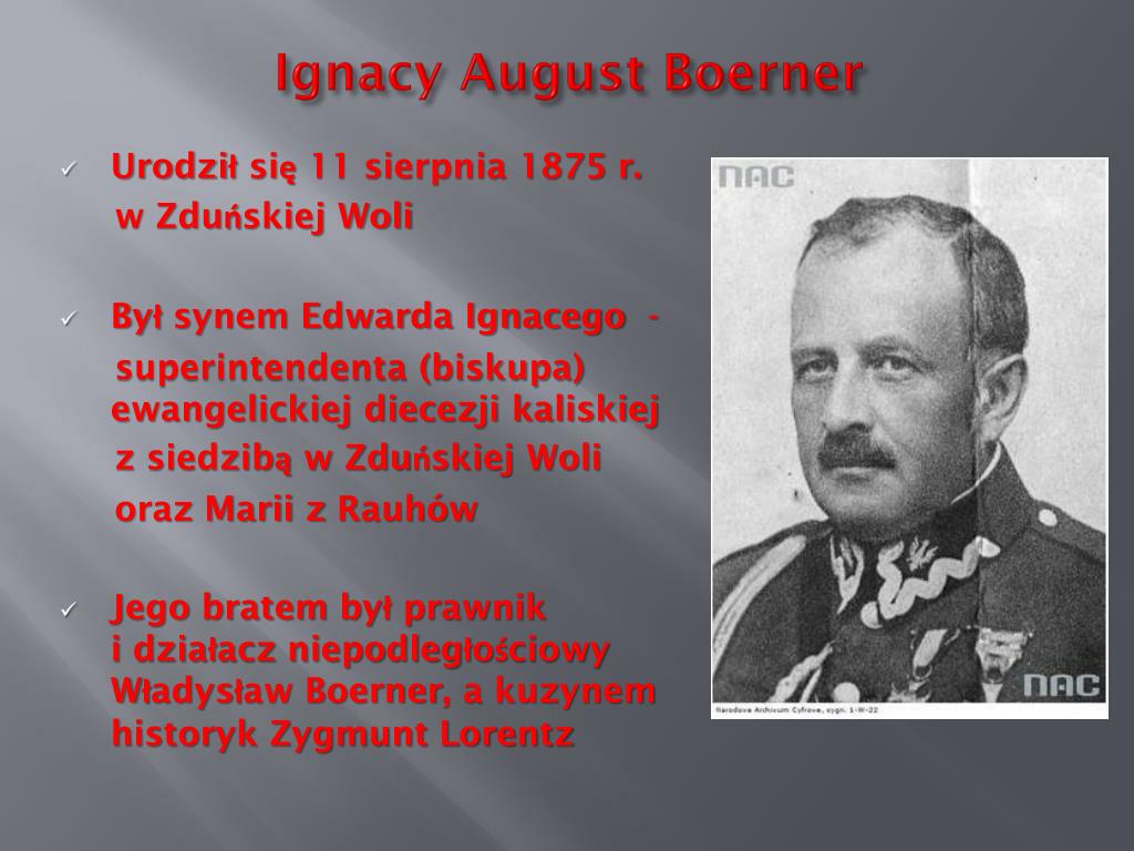 PPT - Zapomniany prezydent IgnacY AUGUST Boerner 1875-1933 PowerPoint ...