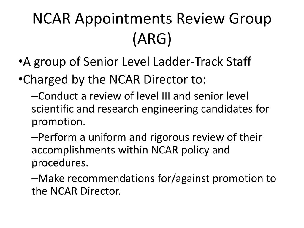 PPT - NCAR Scientific and Research Engineering Staff Appointments ...