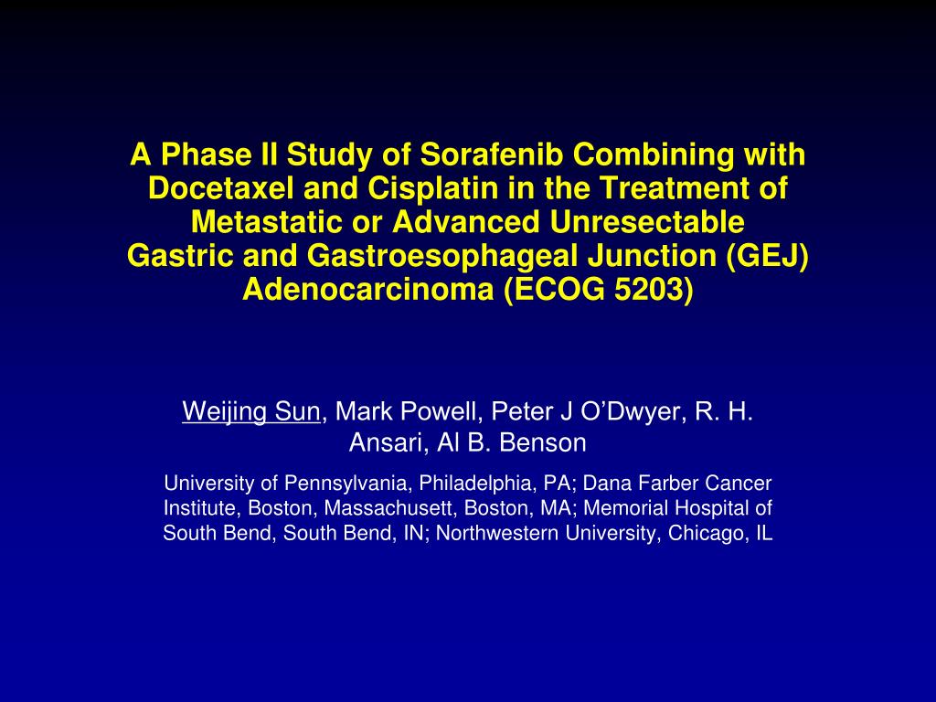 PPT - Weijing Sun , Mark Powell, Peter J O’Dwyer, R. H. Ansari, Al B ...