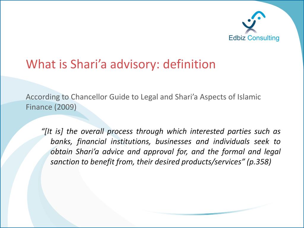 PPT - THE NEED FOR REGULATION OF SHARI’A ADVISORY IN ISLAMIC FINANCE ...